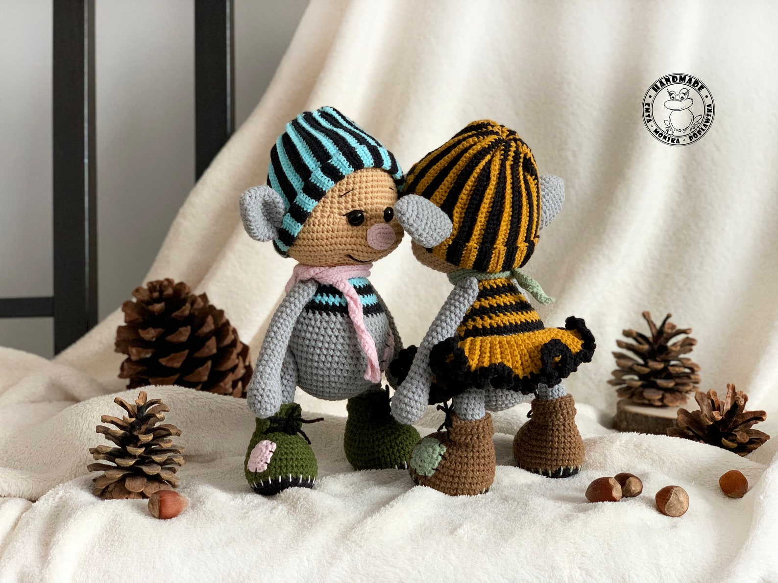 WILMA & WILLY the Snowy Forest Elves Mythical Creatures - Etsy