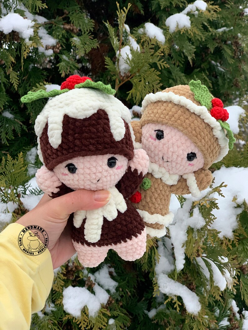 FIGGY & JOLLY Christmas Pudding and Gingerbread Dolls - Etsy
