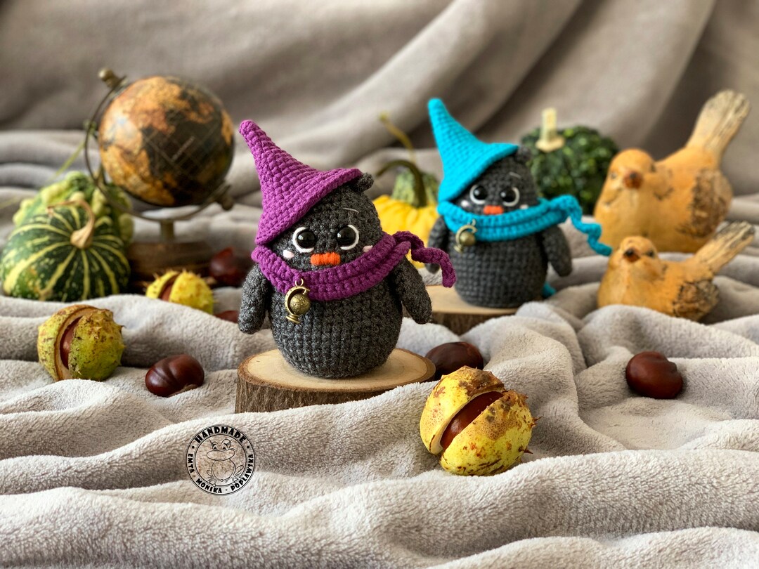 OWL the Little Witch Owl With Miniature Globe Keychain Halloween ...