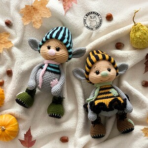 WILMA & WILLY the Snowy Forest Elves Mythical Creatures Amigurumi ...