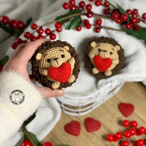 HEDGEHOG IN LOVE Lovely Hedgehog With Heart Crochet Hedgehog Cute ...