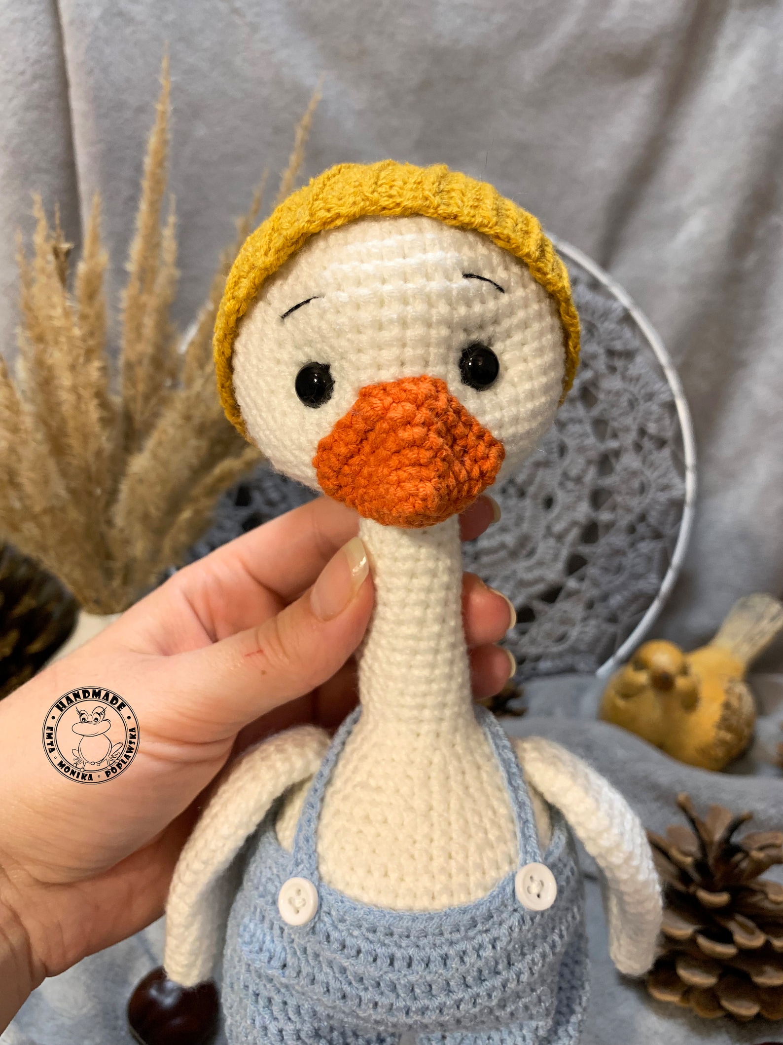 MR and MRS GOOSE Crochet White Goose in Dress and Pants Cute - Etsy