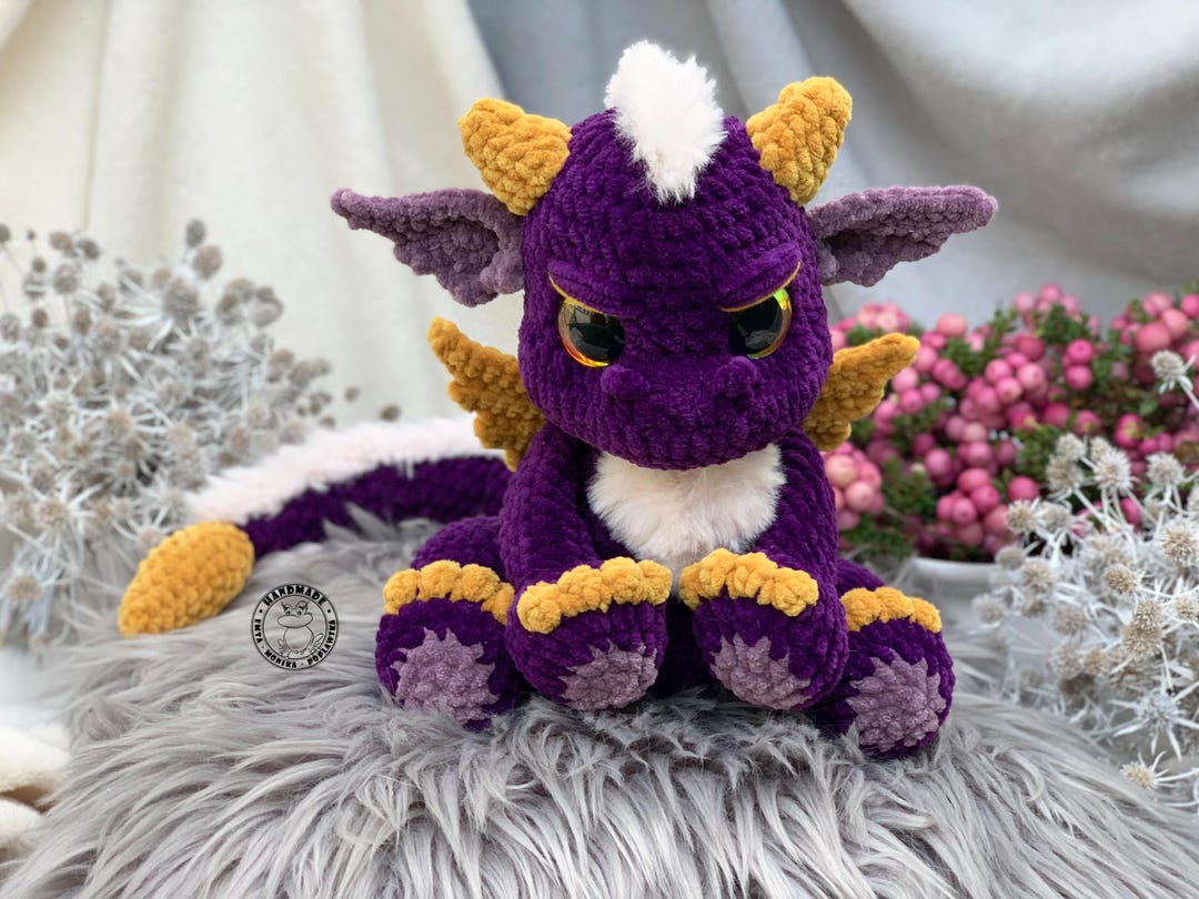 SIRIUS the Purple Dragon Soft Plush Toy - Etsy