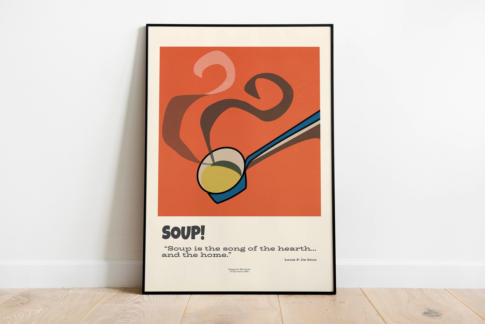 Soup Poster, Retro Kitchen Decor, Pop Art Print, Food Print, Mid ...