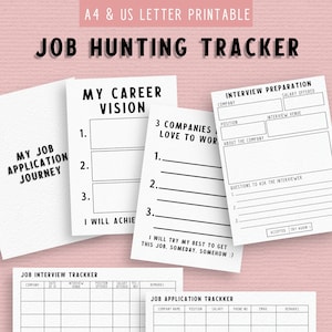 Job Application Tracker Digital Printable | Job Hunting Printable ...