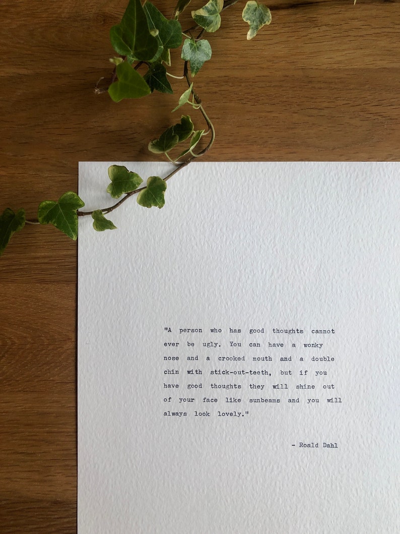 Roald Dahl the Twits Quote Typewriter Print - Etsy