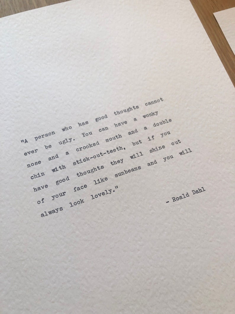 Roald Dahl the Twits Quote Typewriter Print - Etsy