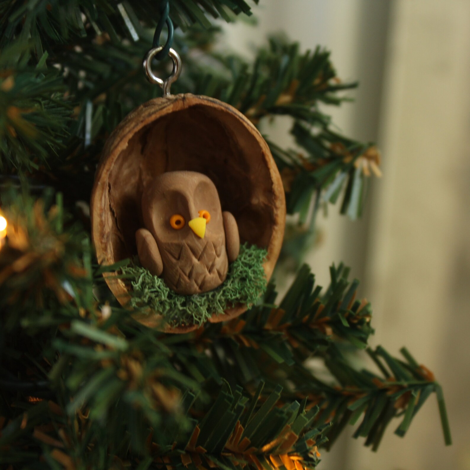 Walnut Owl Ornament VARIETY - Etsy