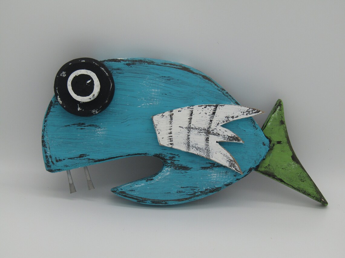 WOOD WALL FUNKY Fish - Etsy