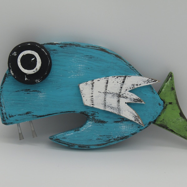 Painted Wood Fish - Etsy