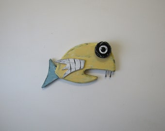 Funky Wood Fish | Etsy