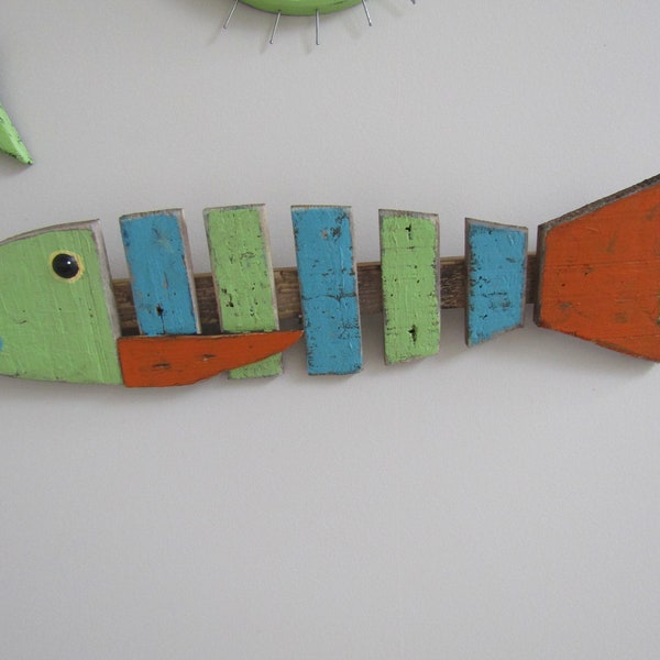 Painted Wood Fish - Etsy