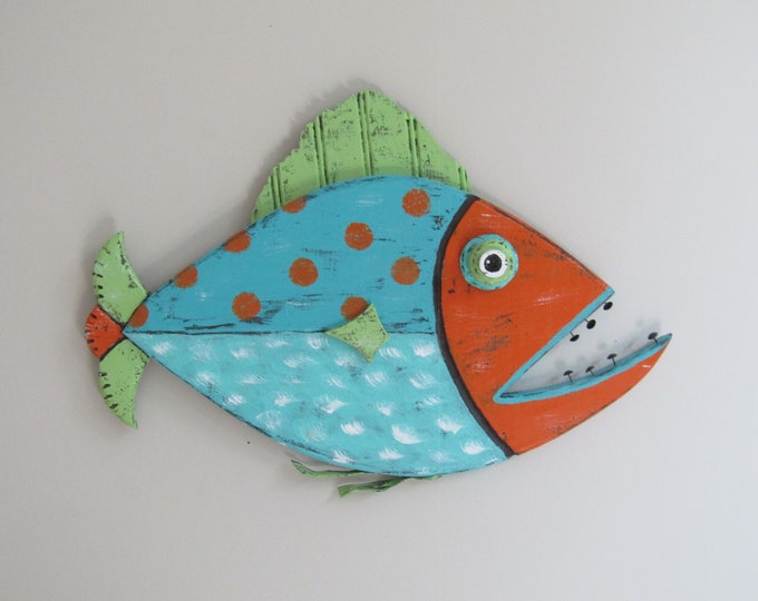BIGGER WOOD Wall FISH - Etsy