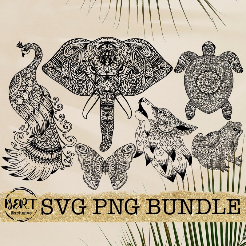 Animal Mandala Svg - Etsy