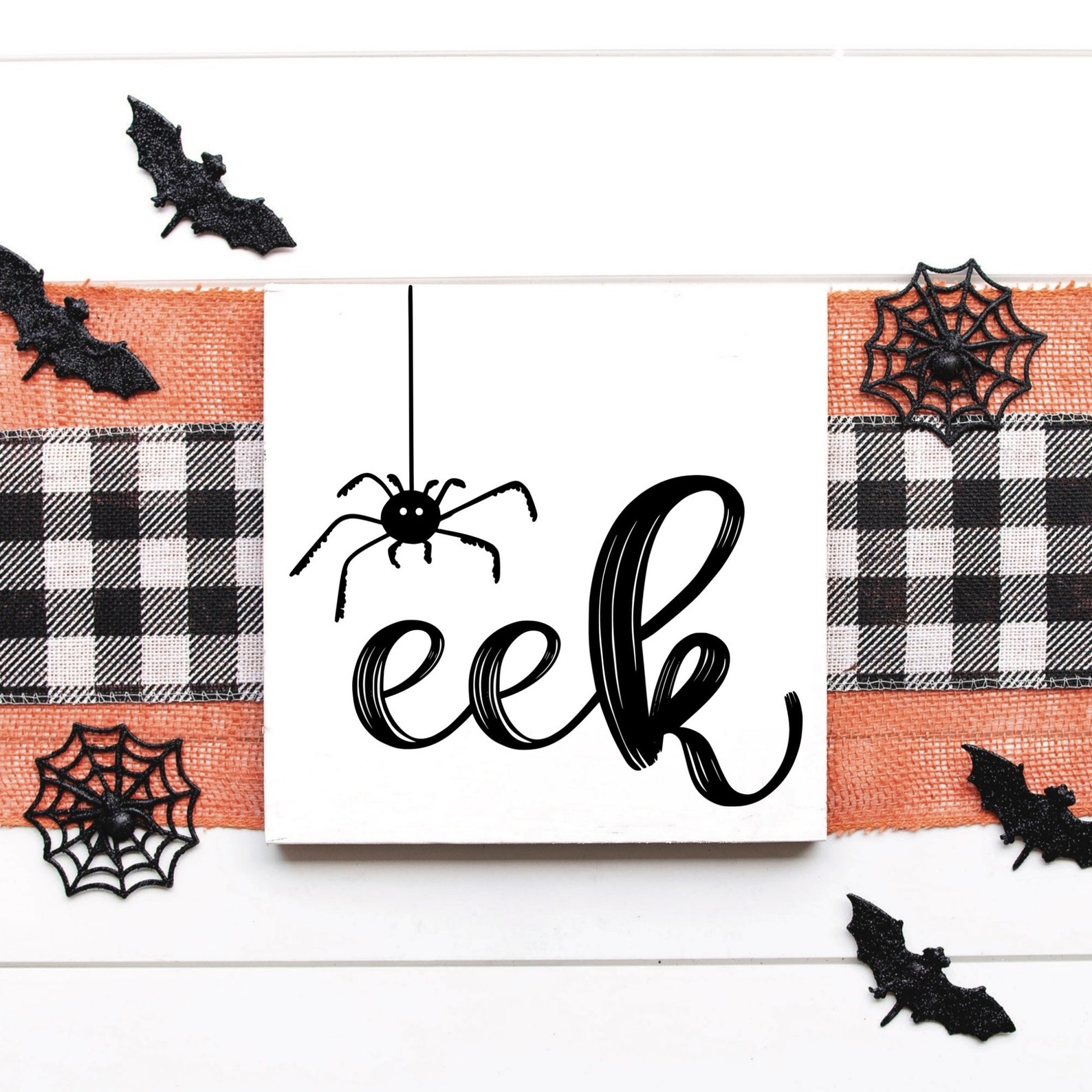Eek Svg Halloween Sign Svg Spider Web Svg Scary Decor Svg - Etsy
