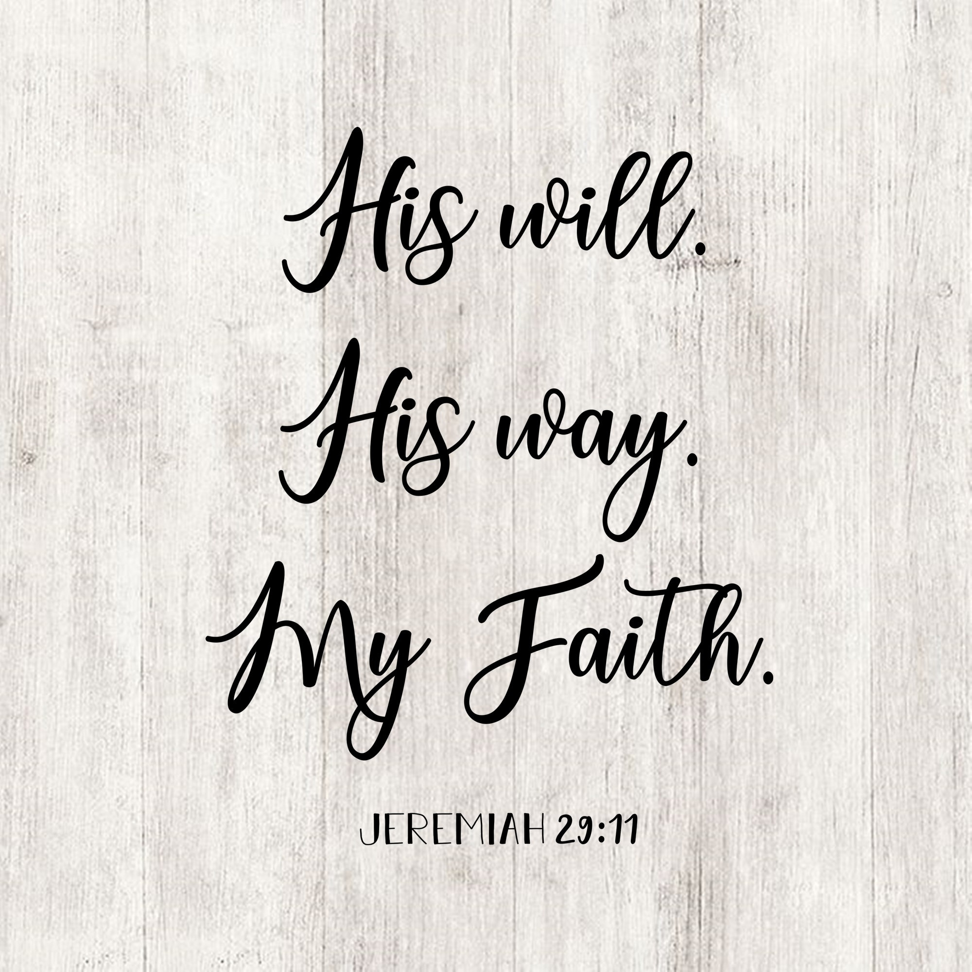 His Will His Way My Faith Svg Christian Sayings Svg Designs | Etsy