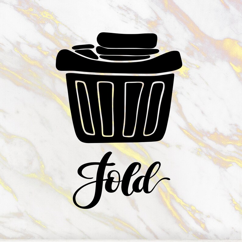 Fold Laundry Sign Printable Decor Laundry Basket Svg | Etsy