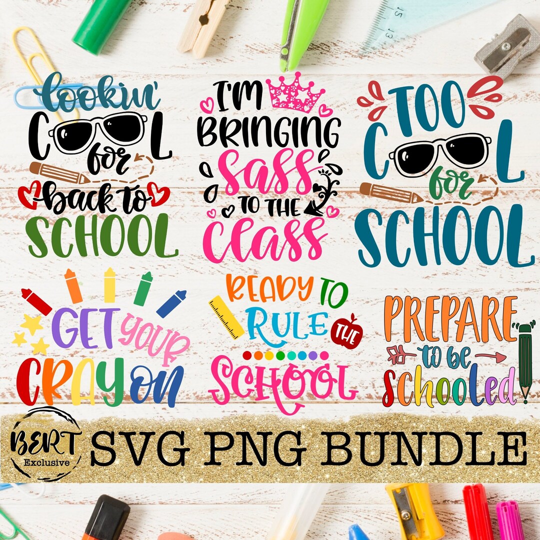 Back to School Svg Bundle School Shirt Designs Bundle Funny - Etsy
