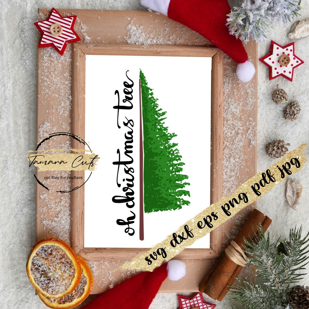 Oh Christmas Tree Sign Svg Christmas Tree Printable Signs - Etsy