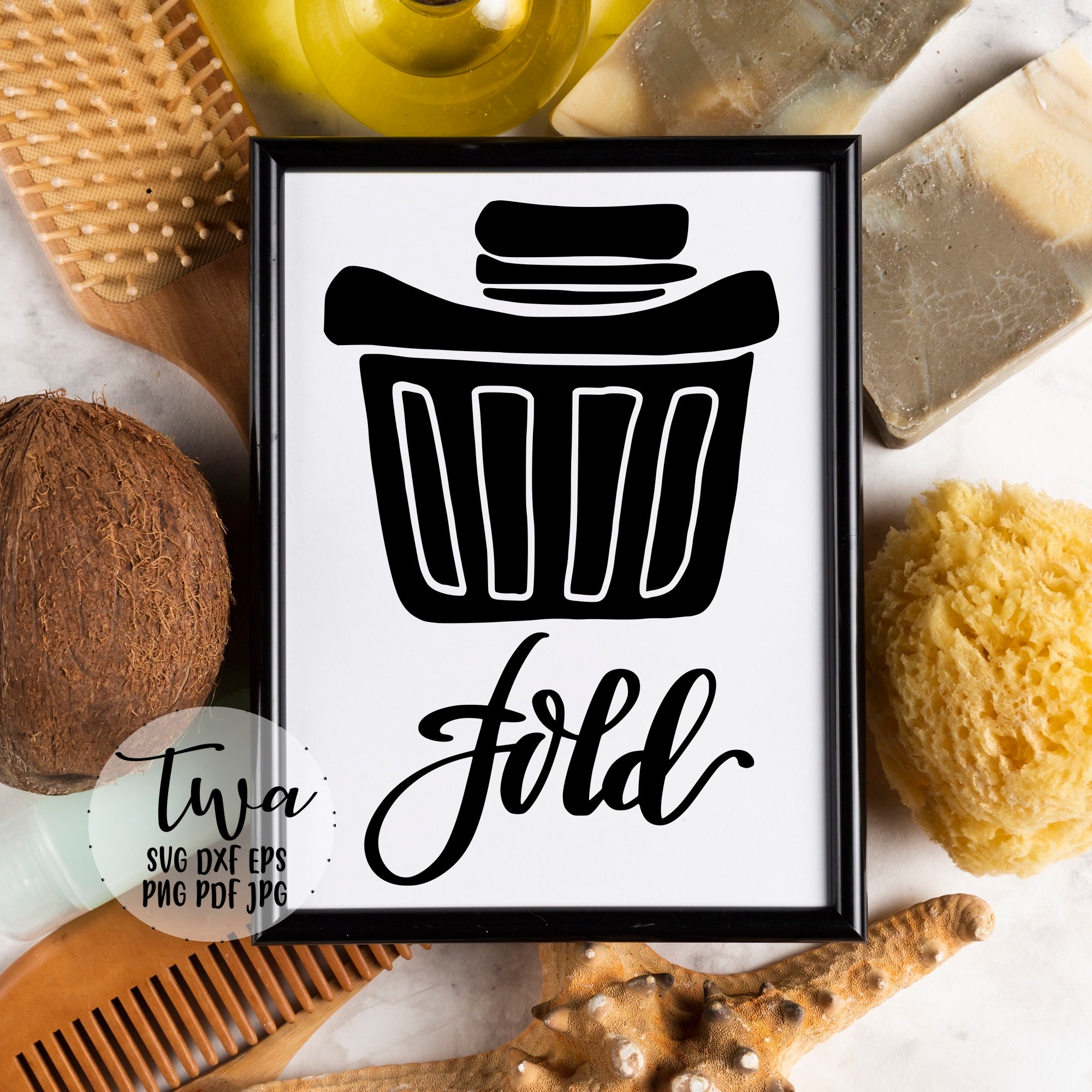 Fold laundry sign printable decor laundry basket svg | Etsy