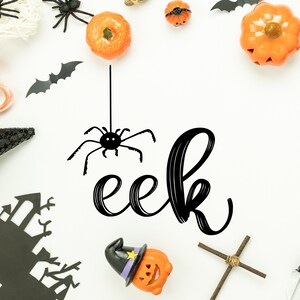 Eek Svg, Halloween Sign Svg, Spider Web Svg, Scary Decor Svg, Halloween ...