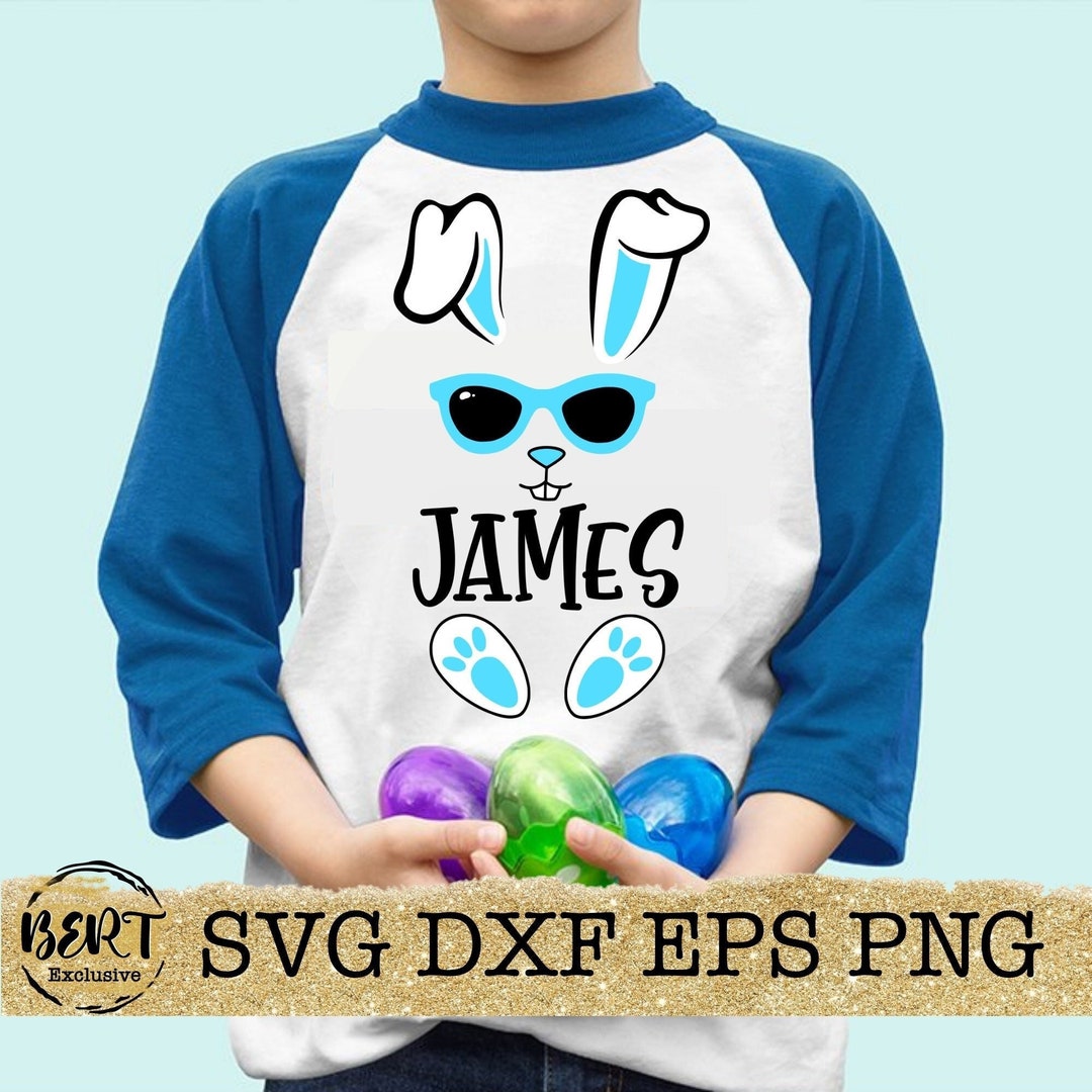Personalized Easter Bunny Boy Design Svg for Shirts and Crafts, Easter ...