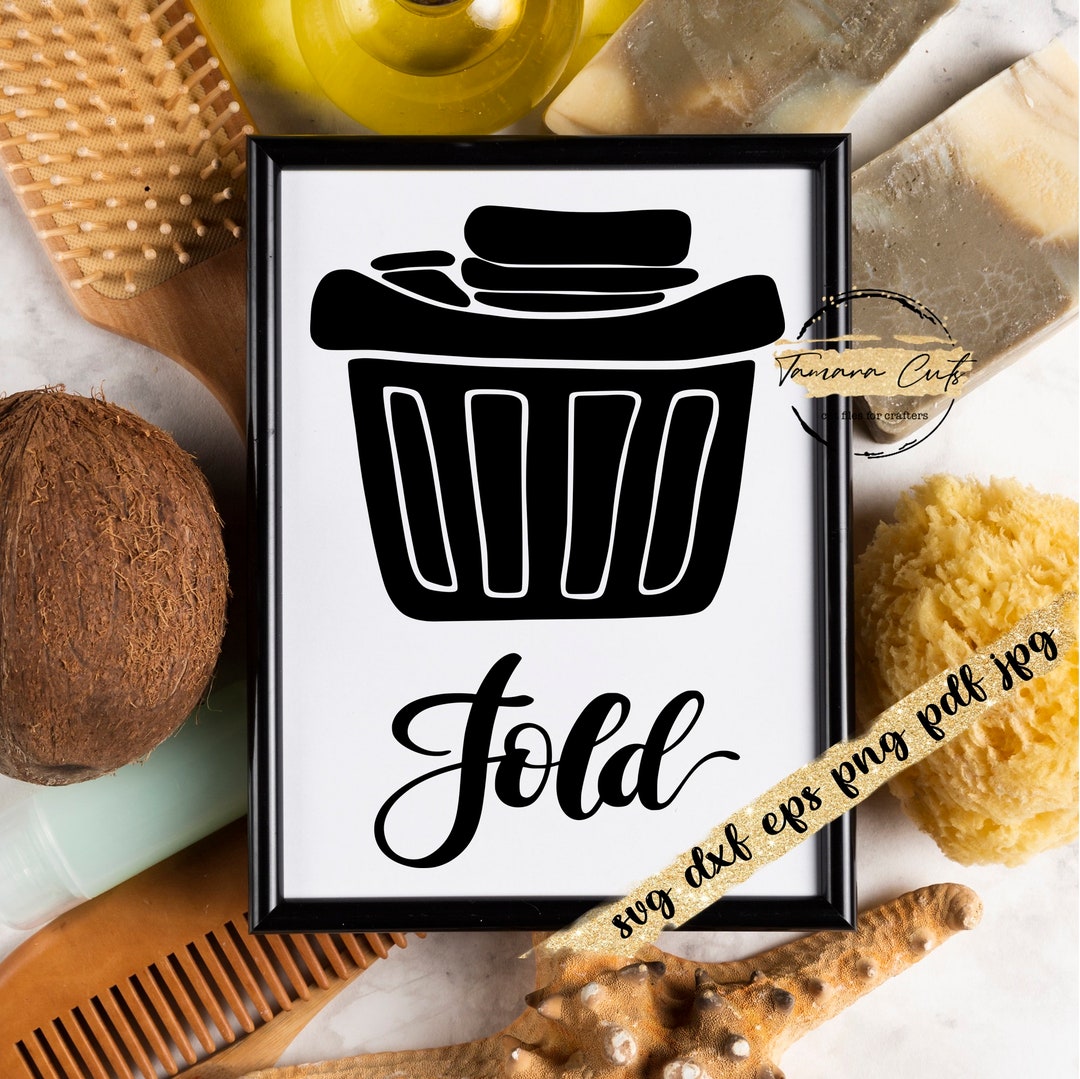 Fold Laundry Sign Printable Decor, Laundry Basket Svg, Bathroom Svg ...