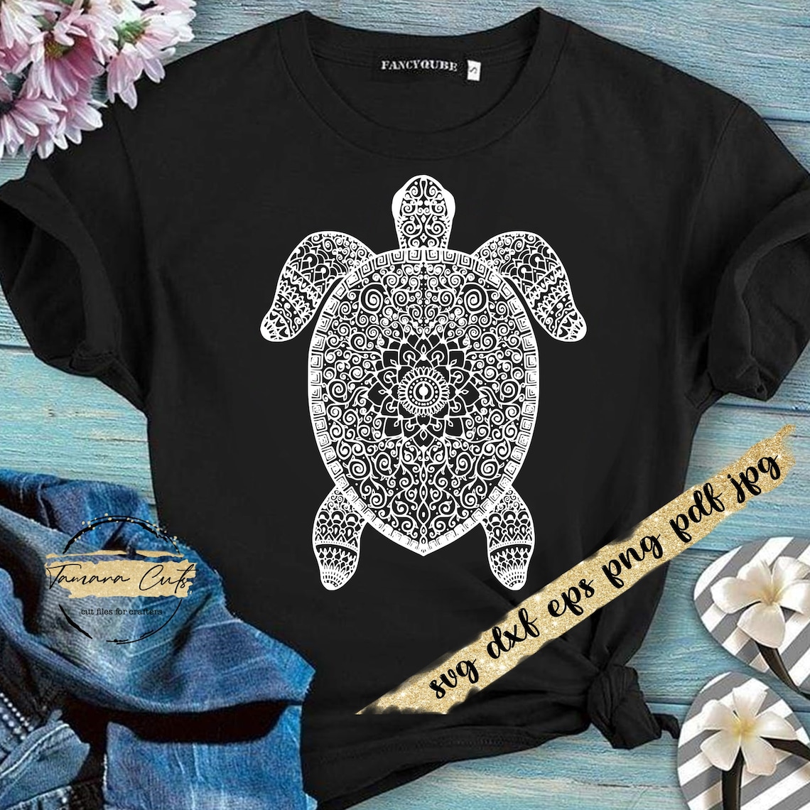 Mandala turtle svg files for cricut turtle zentangle svg | Etsy
