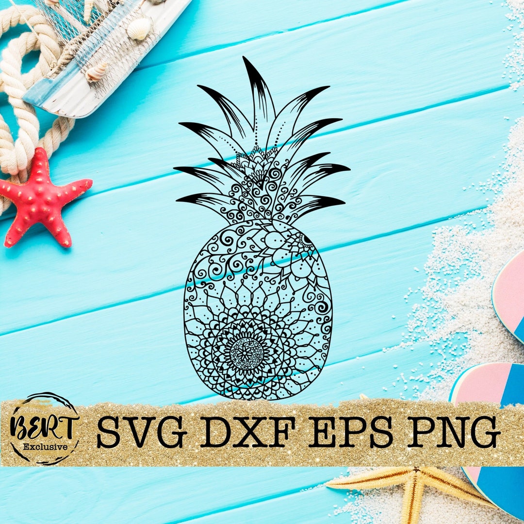 Mandala Pineapple Svg Files for Cricut, Summer Mandala Svg Design ...