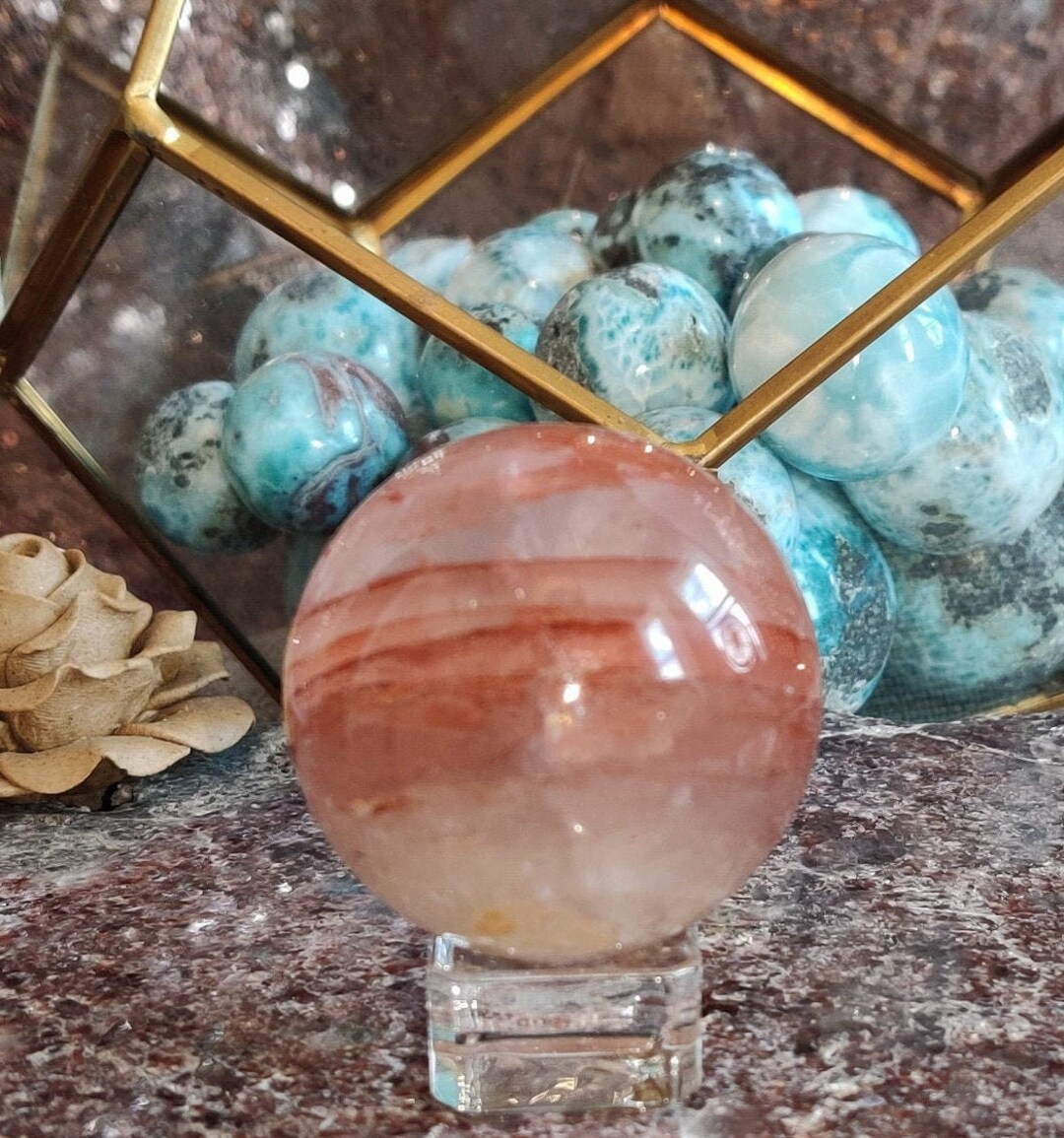 Flashy 50MM Rainbow-filled Fire Quartz Sphere - Etsy UK