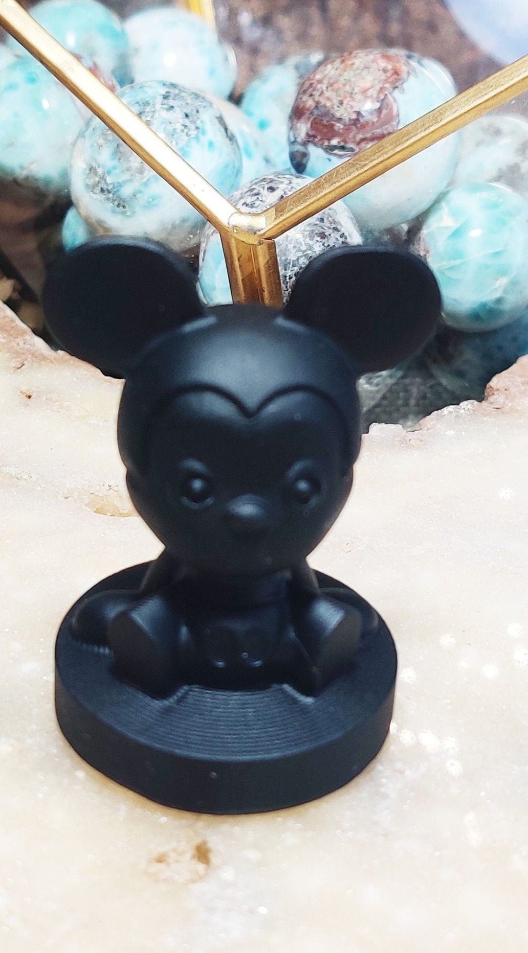 RARE 3' Hand-carved Black Obsidian Mickey Mouse - Etsy
