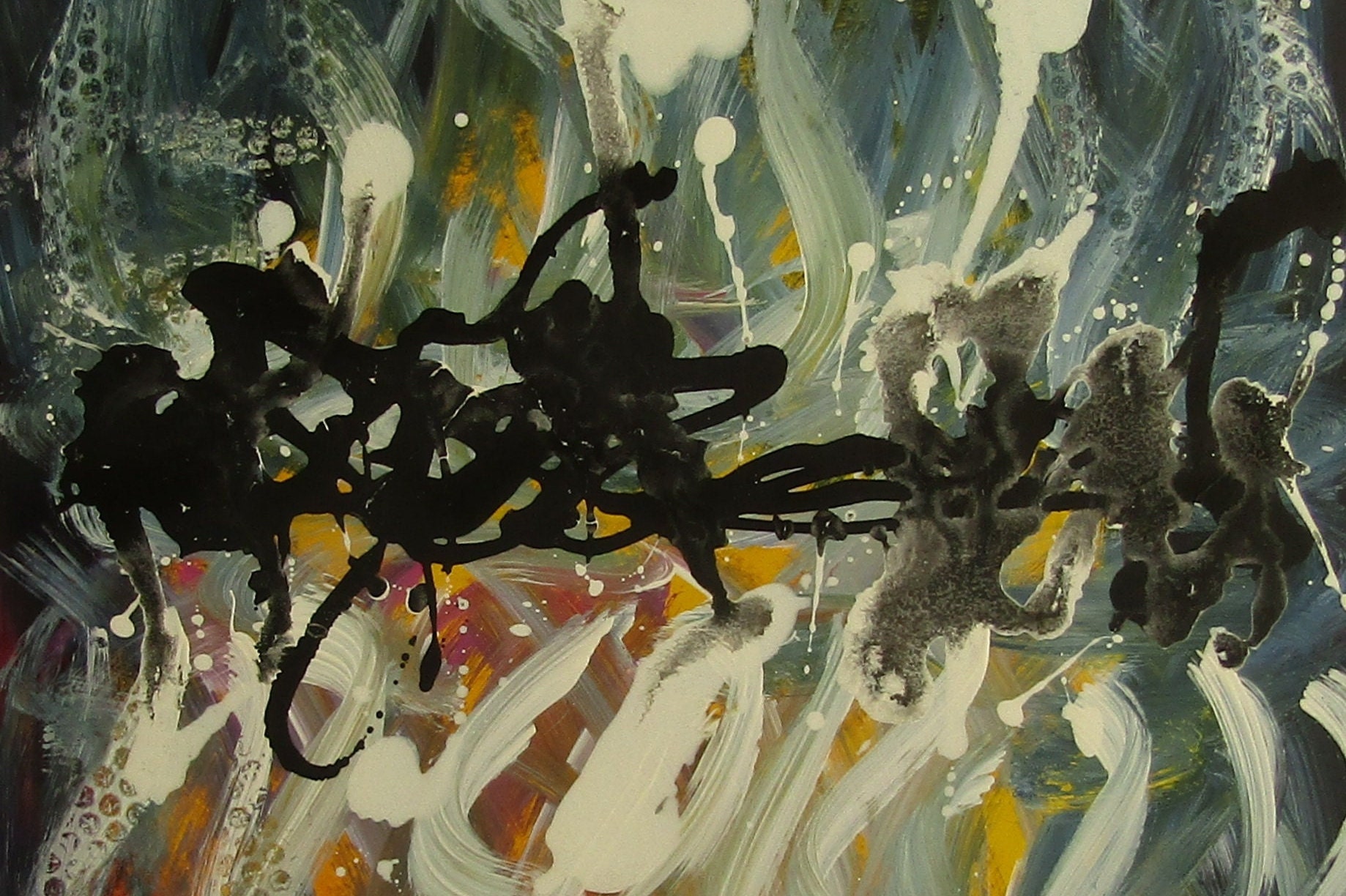 Iridescent Imagination: Unique and Vibrant Contemporary Abstract Canvas ...