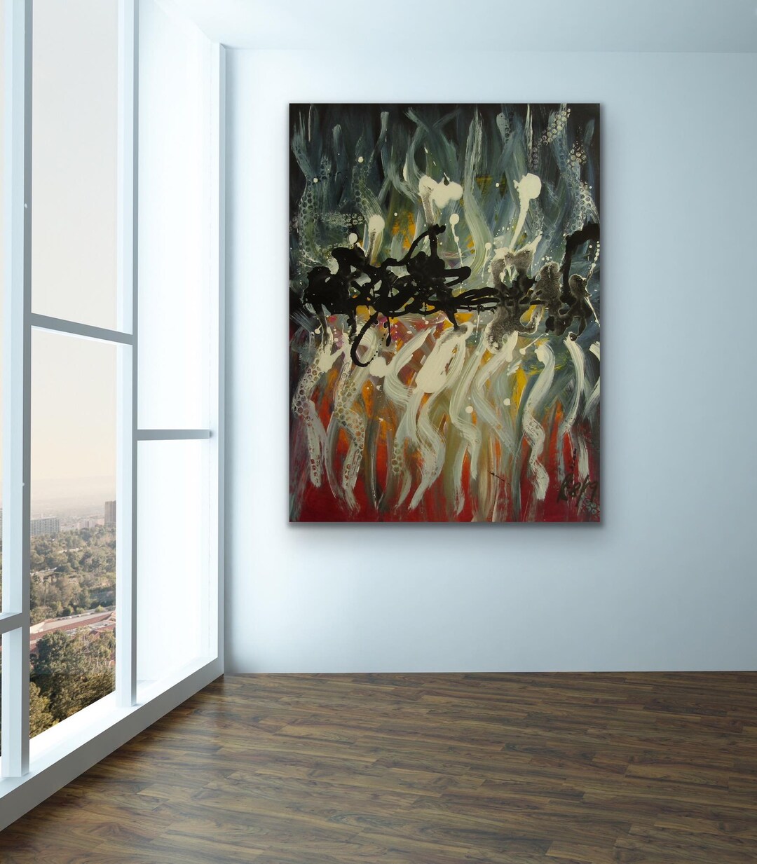 Iridescent Imagination: Unique and Vibrant Contemporary Abstract Canvas ...