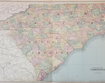 Map of United States 1890 - Etsy