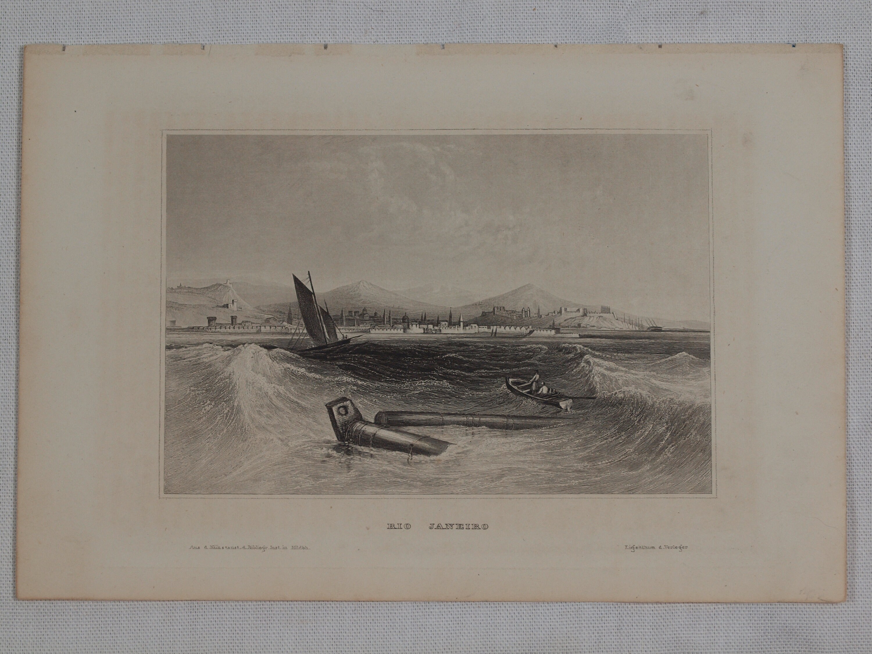 Animated View Rio De Janeiro Brazil 1850 Sea Boats - Etsy