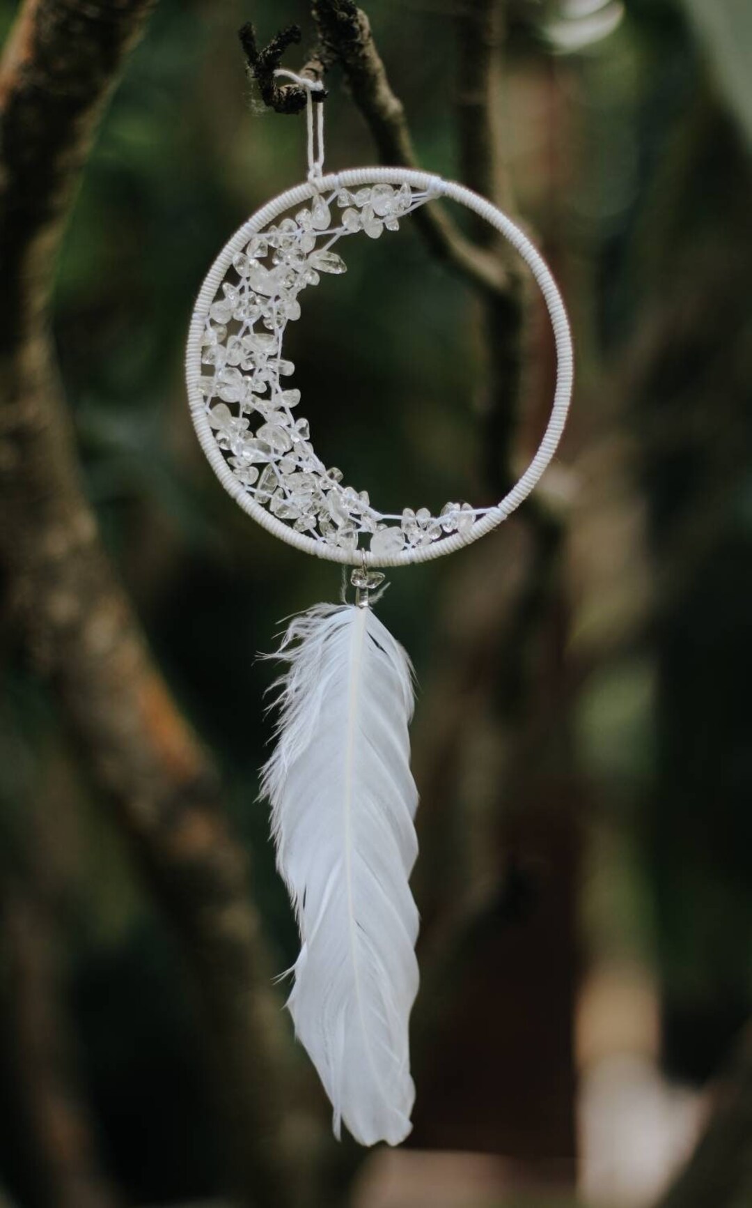 Dreamcatcher With Quartz, Crystal Dreamcatcher, Macrame Dreamcatcher ...