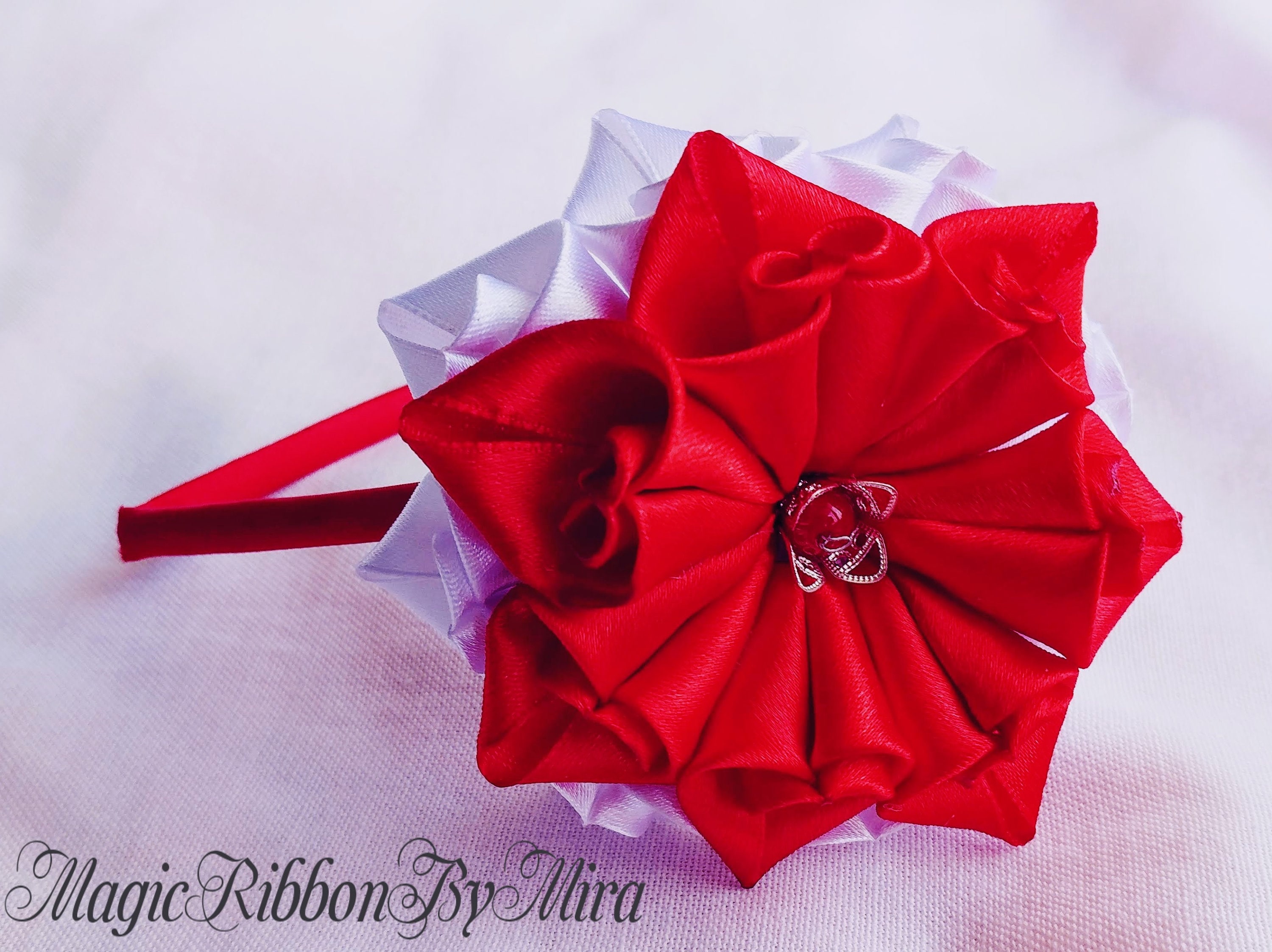 Buy Large Red Flower Hair Piece Red Hair Flower Girls' Online in India ...