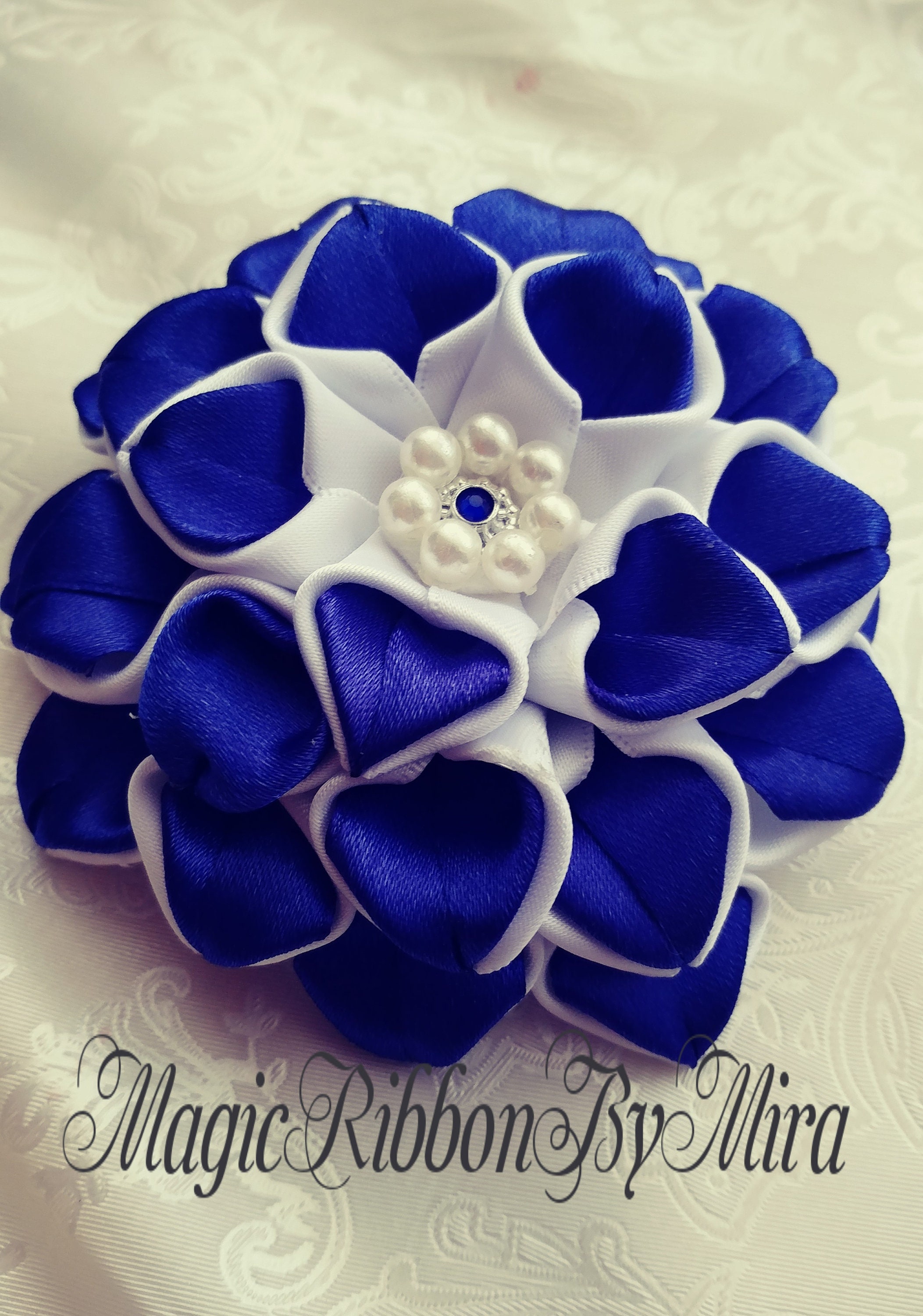 Large Royal Blue Hair Flower Bridal Hair Piece Blue Royal - Etsy UK