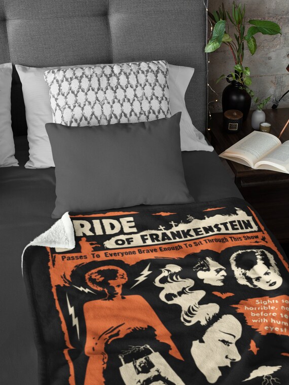 Bride of Frankenstein Vintage Horror Movie Sherpa Fleece - Etsy