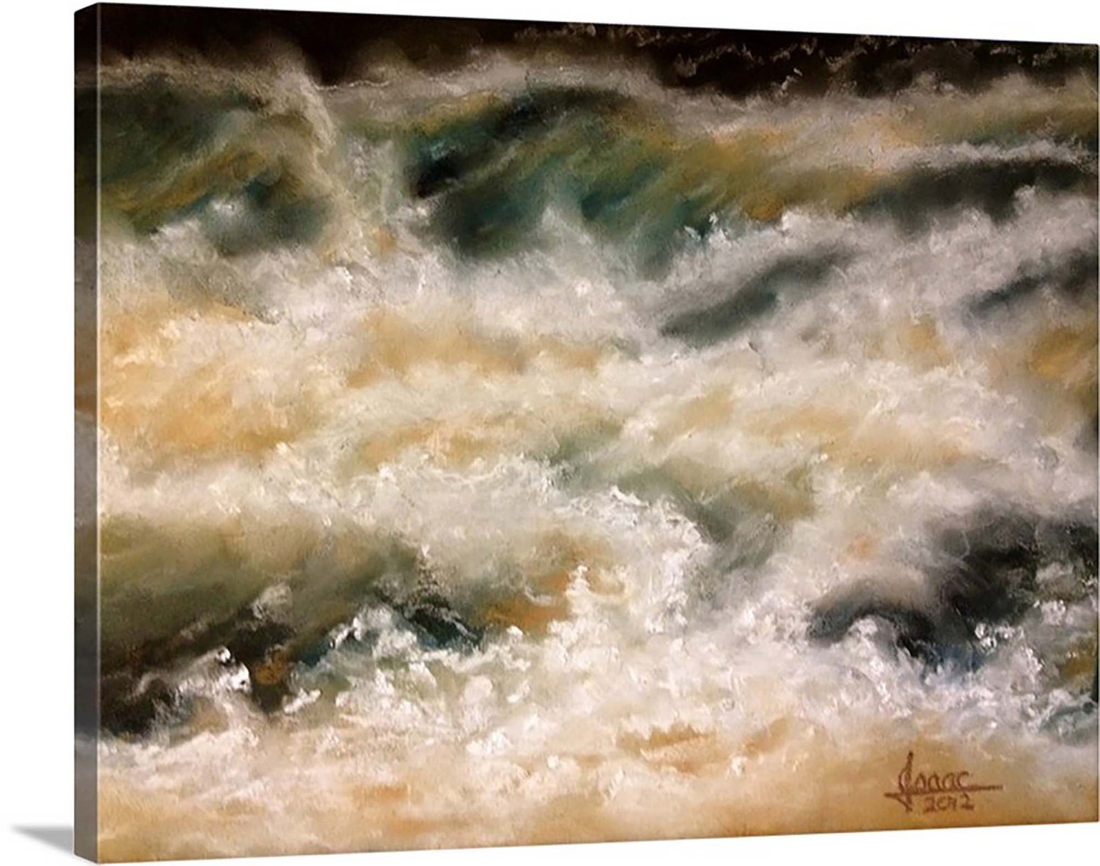 Raging River This is an 11x14 Framed Award Winning Painting of a Raging ...