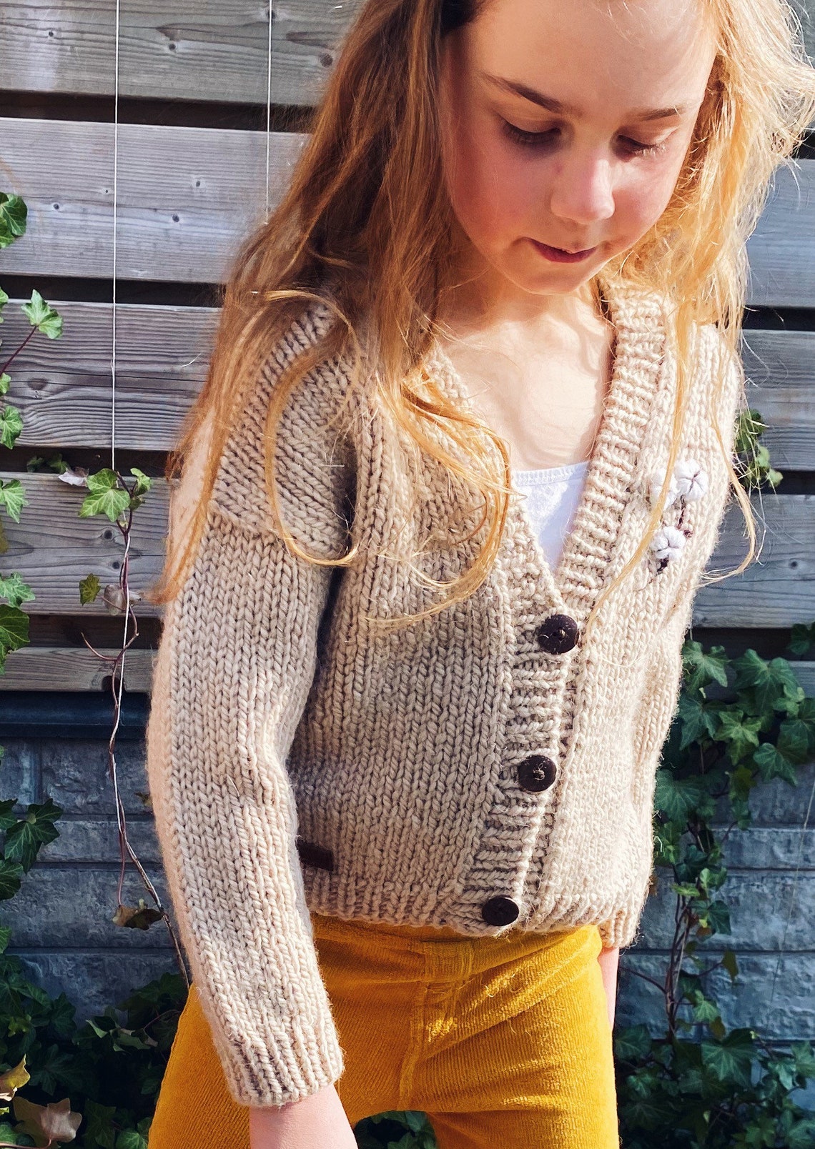Kids Cardigan With Embroidery Wool Cardigan With Cotton Toddler Girl ...