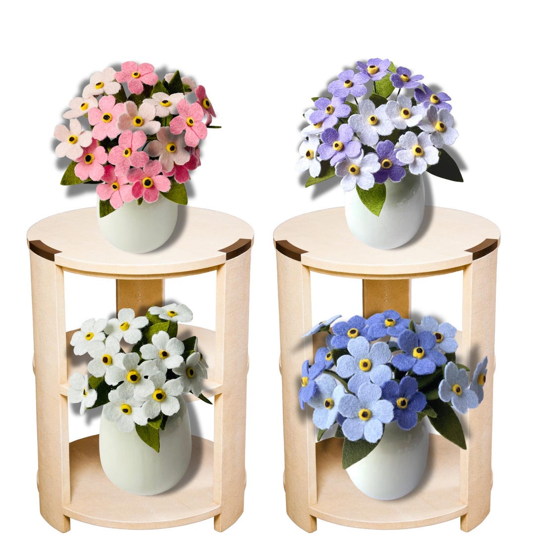 Felt Forget Me Not Flower Stems: Handmade Sentimental Keepsake - Etsy