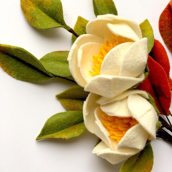 Wool Felt Flowers - Etsy