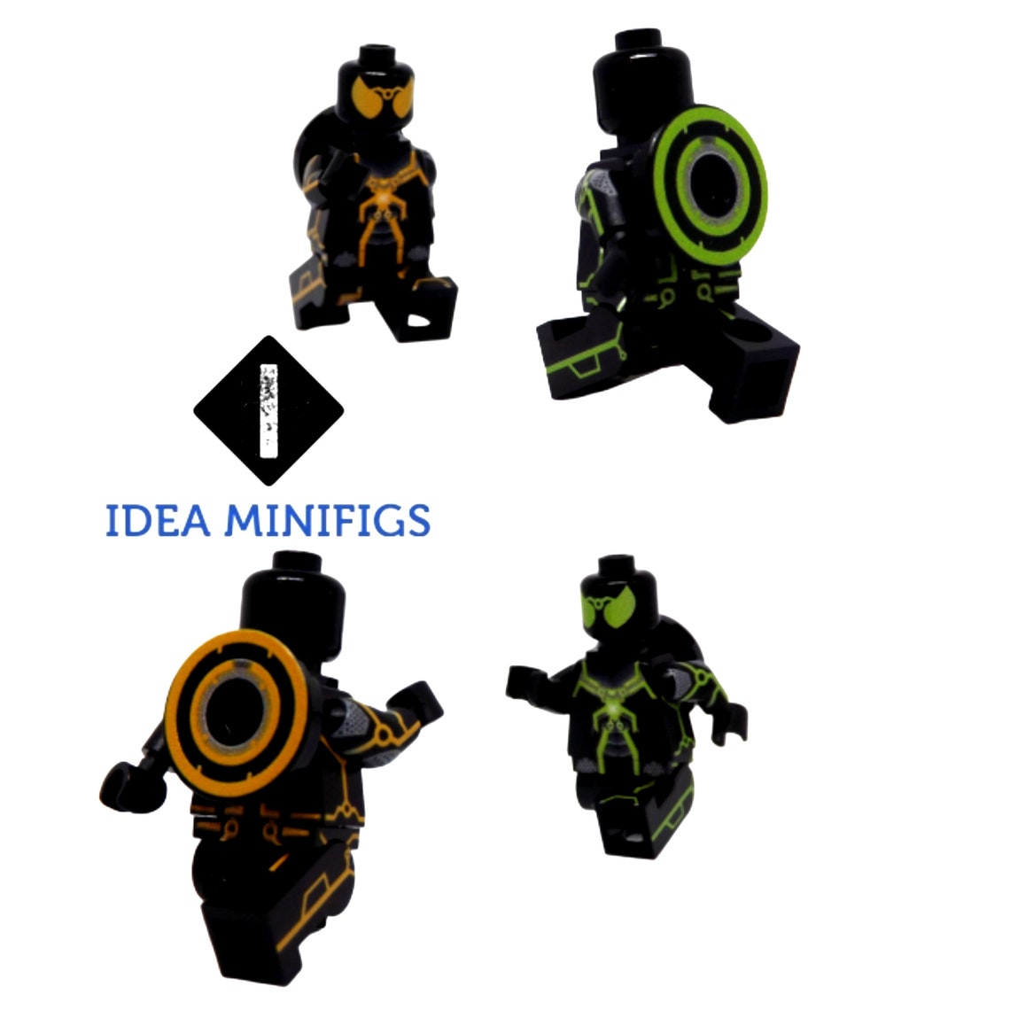 Custom UV Printed Spider Tron Hybrid Models Built of LEGO Minifigure ...