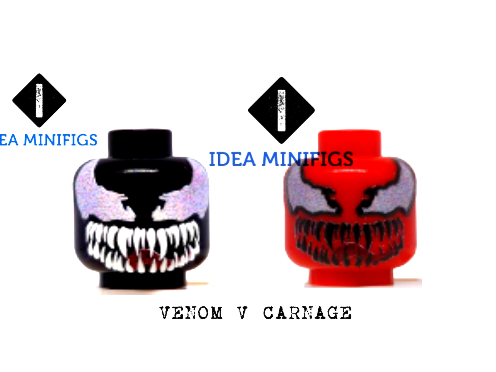 Custom UV Printed Venom V. Carnage Head - Model Built of LEGO ...