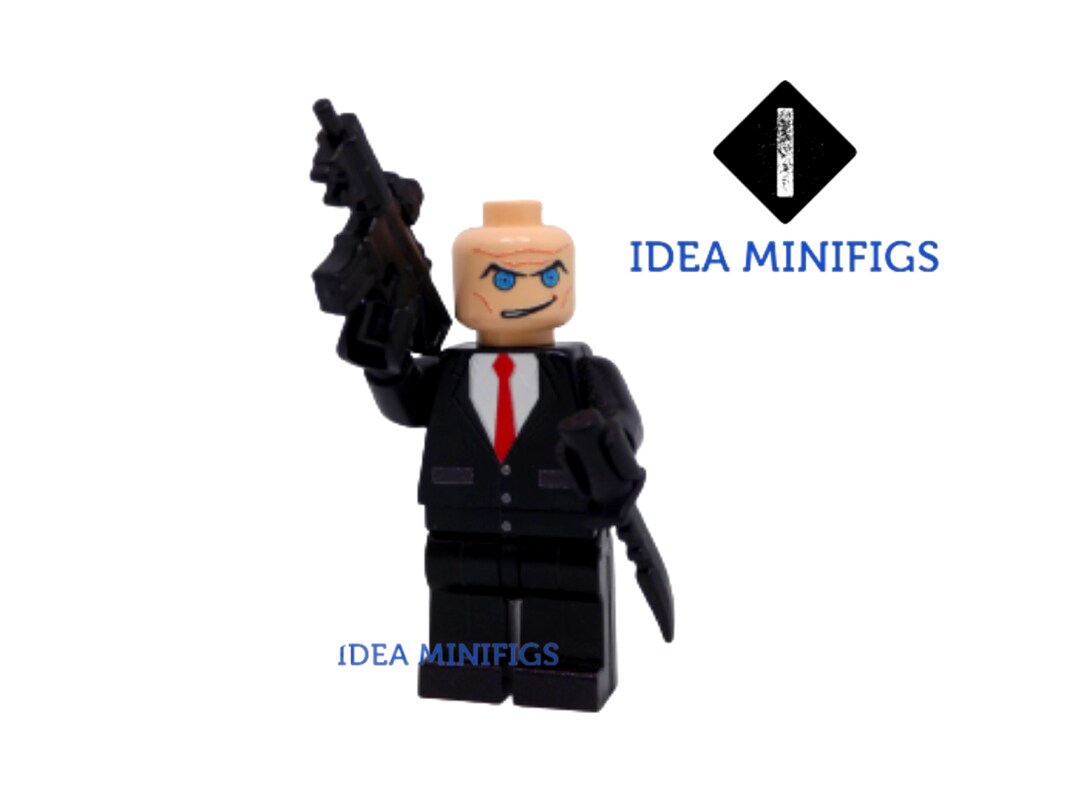 Custom UV Printed Hitman Agent 47 Minifig - Model Built of LEGO ...