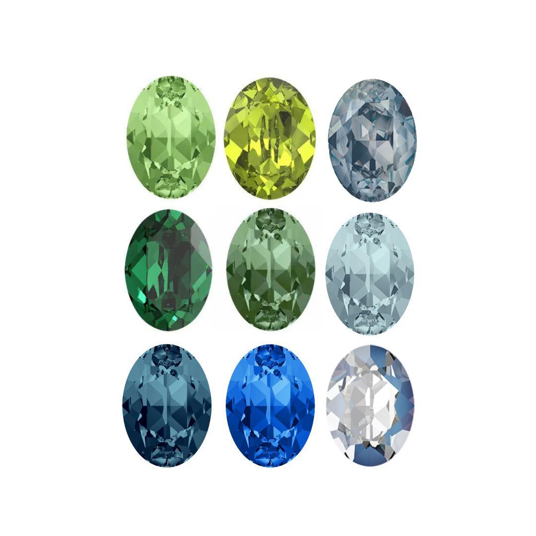 Crystal 4120 Majestic Green Oval Fancy Stones Rhinestones - Highest ...
