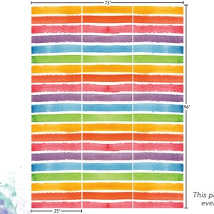 Hand Drawn Horizontal Rainbow Lines Removable Wallpaper Wall - Etsy