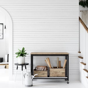 White Shiplap, Farmhouse, Removable Wallpaper, Wall Art, Peel Stick ...