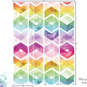 Watercolor Chevron Rainbow Removable Wallpaper, Wall Art, Peel and ...
